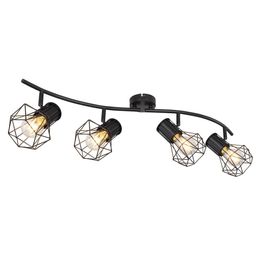 Globo Lighting - PRISKA - Strahler Metall schwarz, 4x E27