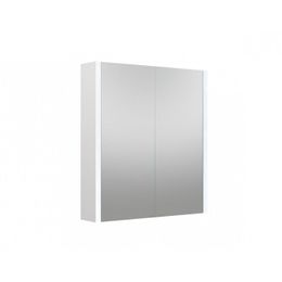 Welltime Spiegelschrank Urban Türen mit Soft-Close-Funktion, mit 2 Glaseinlegeböden, weiß