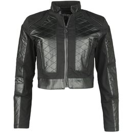 Gothicana by EMP Short jacket with faux leather details Übergangsjacke schwarz in L
