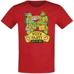 Teenage Mutant Ninja Turtles Kids - Pizza Party T-Shirt rot in 116