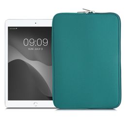 kwmobile Tablet-Hülle Tablet Hülle für 9,7"-11" Tablet, Universal Neopren Tasche Cover Case - Schutzhülle Sleeve in Petrol, blau, 22,50 cm x 0,80 cm