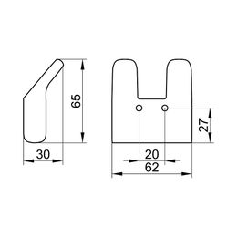 KEUCO Handtuchhaken Coll. Moll 12713, doppelt, verchromt 12713010000