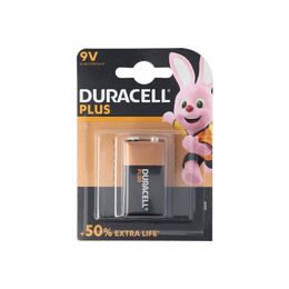 Duracell Duracell Plus 9 Volt/6LR61 1er Pack 9V Alkaline Batterie E-Block Batterie