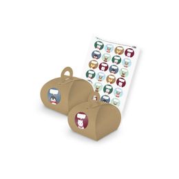 itenga Geschenkbox itenga SET Weihnachten Tiere Sprechblasen Mix (Motiv 57) 24x Geschenks