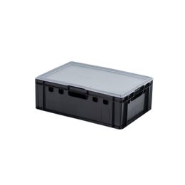 Logiplast Allzweckkiste E2 Kiste mit grauem Deckel (Spar-Set