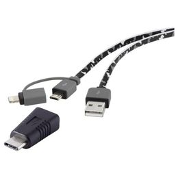 Renkforce Micro-USB/USB-C™/Lightning 3-in-1 Lade- & USB-Kabel