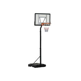 HOMCOM Basketballständer mit Rädern höhenverstellbar Basketballkorb Stahl Kunststoff Schwarz (Set