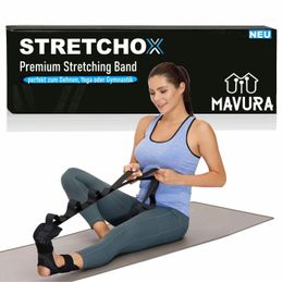 MAVURA Stretchband STRETCHOX Premium Stretch Band Yoga Fitness Bein Fuß Dehnung Gurt