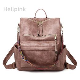 REDOM Rucksack Laptoprucksack Schulrucksack Lederrucksack Reiserucksack Kunstleder (33x36x15 cm