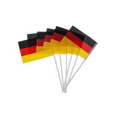 Out of the Blue Flagge 6 Mini-Fahnen Deutschlandflaggen mit Kunststoffstab ca. 15 x 10 cm