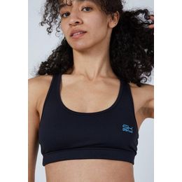 SPORTKIND Sport-BH Tennis Bustier breite Träger Mädchen & Damen schwarz