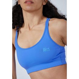 SPORTKIND Sport-BH Tennis Bustier gekreuzte Träger Mädchen & Damen kornblumen blau