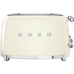 Smeg - Toaster 4 Scheiben TSF03CREU aus Edelstahl, creme
