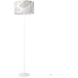 Stehlampe Wohnzimmer Stehleuchte Schlafzimmer Lampen E27 Deko Wohnzimmer Palme Grün (Ø38cm), Stehleuchte - Weiß - Paco Home