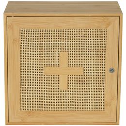 Medikamentenschrank Allegre, Aus Bambus und Rattan, Braun, Bambus natur, Rattan natur - braun - Wenko