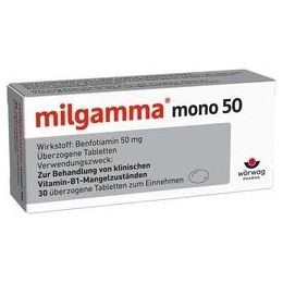 WÖRWAG PHARMA Milgamma mono 50 überzogene Tabletten 30 St