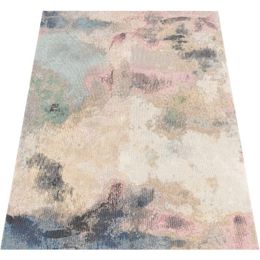 Paco Home - Outdoor Teppich Wetterfest Wohnzimmer Vintage Farbverlauf Pastell Abstrakt Beige 240x330 cm