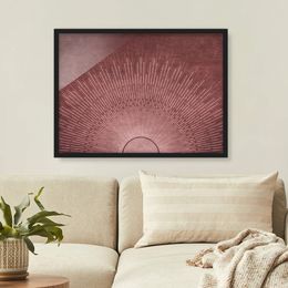 Bild mit Rahmen Boho Japan Sonne
