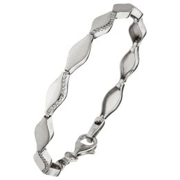 Jobo Armband, 925 Silber mit 55 Zirkonia 19 cm, silberfarben