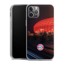 DeinDesign iPhone 12 Pro Max Handy Silikon H&uuml;lle Case transparent Handyh&uuml;lle Fc Bayern M&uuml;nchen Stadium Fcb Silikon Case