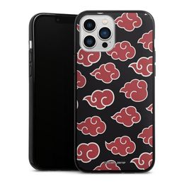 DeinDesign iPhone 13 Pro Max Handy Silikon H&uuml;lle Case schwarz Handyh&uuml;lle Naruto Shippuden Pattern Akatsuki