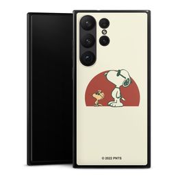 DeinDesign Galaxy S23 Ultra Handy Silikon H&uuml;lle Case schwarz Handyh&uuml;lle Snoopy Official Licensed Product Kindheit