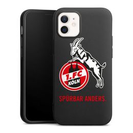 DeinDesign iPhone 12 mini Handy Premium Silikon H&uuml;lle Handyh&uuml;lle schwarz Case Official Licensed Product Transparent 1. Fc K&ouml;ln Silikon Premium Case