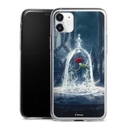 DeinDesign iPhone 11 Handy Slim Case Silikon Handyh&uuml;lle transparent H&uuml;lle extra d&uuml;nn Disney Princess Rose The Beauty And The Beast Silikon Slim Case
