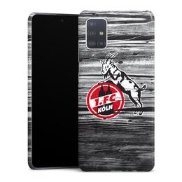 DeinDesign Galaxy A51 Handy Premium Case Smartphone Handyh&uuml;lle Schutzh&uuml;lle gl&auml;nzend 1. Fc K&ouml;ln Wooden Look Official Licensed Product Premium Case