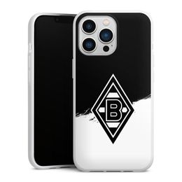 DeinDesign iPhone 13 Pro Handy Silikon H&uuml;lle Case wei&szlig; Handyh&uuml;lle Bmg Borussia M&ouml;nchengladbach Gladbach Silikon Case