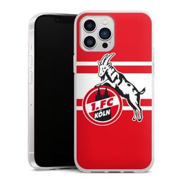 DeinDesign iPhone 13 Pro Max Handy Silikon H&uuml;lle Case transparent Handyh&uuml;lle Official Licensed Product Coat Of Arms 1. Fc K&ouml;ln Silikon Case