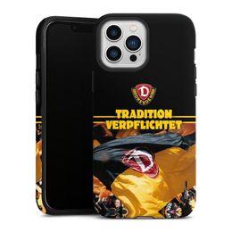 DeinDesign iPhone 13 Pro Max Handy Panzer Handyh&uuml;lle robuste Outdoor H&uuml;lle Schutzh&uuml;lle matt Sgd Sg Dynamo Dresden Merchandise Tough Case
