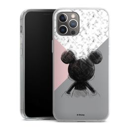 DeinDesign iPhone 12 Pro Max Handy Silikon H&uuml;lle Case transparent Handyh&uuml;lle Marble Disney Mickey Mouse Silikon Case