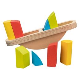 goki Spiel, Balancierspiel Waage 9tlg. aus Holz für Kinder Holzspielzeug