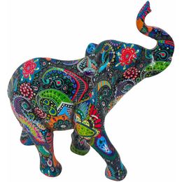 Signes Grimalt - Elefantenfigur Figuren Abbildung Elefanten mehrfarbige Tiere 9x23x23cm 28759 - Multicolor