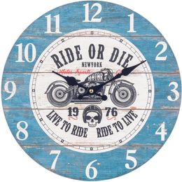 Signes Grimalt Wand adorno Uhr 4x34x34cm Blue Watch Motorrad 30299 - Azul