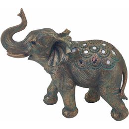 Signes Grimalt - Elefantenfigur Figuren Elefant -Figur Afrikaner und Elefanten Grau 8x19x14cm 28726 - Gris