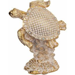 Signes Grimalt - Tierfigur Figuren Figur Schildkröte Goldene Tiere 23x9x19cm 28008 - Dorado