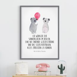 Bilderwelten Bild mit Rahmen Mr. & Mrs. Panda - Koala - Sonnenschein im Herzen