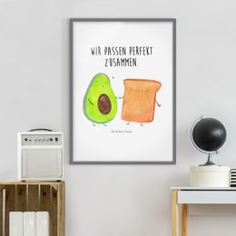 Bilderwelten Bild mit Rahmen Mr. & Mrs. Panda - Avocado - Perfektes Toast