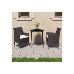 vidaXL Gartenlounge-Set, braun