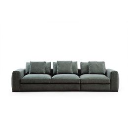 JVmoebel 4-Sitzer Wohnzimmer Sofa 4 Sitzer Moderne Couch Polster Sitzer Sofa grün Holz