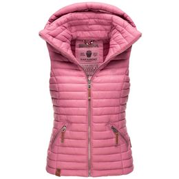 Navahoo Damen Designer Steppweste &auml;rmellose Weste mit Kapuze Shadaa