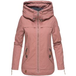 Navahoo Damen Moderner Outdoorjacke &Uuml;bergangsparka aus Baumwolle mit Kapuze Wekoo