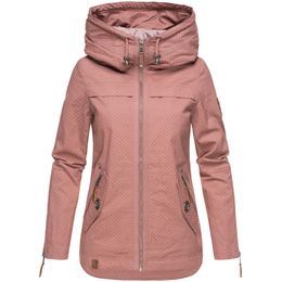 Navahoo Damen Moderner Outdoorjacke &Uuml;bergangsparka aus Baumwolle mit Kapuze Wekoo