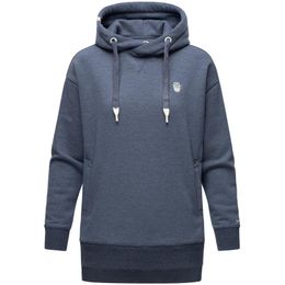 Navahoo Damen Kapuzensweatshirt Kuscheliger Hoodie mit Oversize Look Silberengelchen