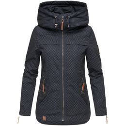 Navahoo Damen Moderner Outdoorjacke Übergangsparka aus Baumwolle mit Kapuze Wekoo