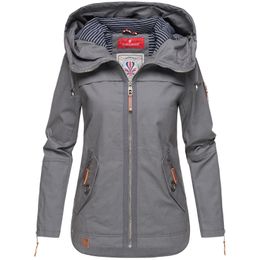 Navahoo Damen Moderner Outdoorjacke Übergangsparka aus Baumwolle mit Kapuze Wekoo