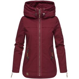 Navahoo Damen Moderner Outdoorjacke &Uuml;bergangsparka aus Baumwolle mit Kapuze Wekoo