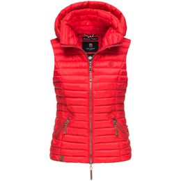 Navahoo Damen Designer Steppweste &auml;rmellose Weste mit Kapuze Shadaa